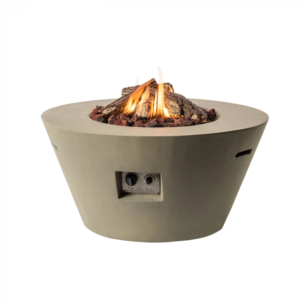 Happy Cocooning - Cone Gas Fireplace Fire Table Taupe